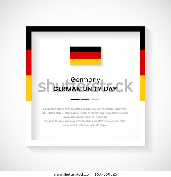 Abstract Germany Flag Square Frame Stock Stock Vector (Royalty Free ...