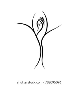 Abstract Girl Face Tree Vector Stock Vector (Royalty Free) 782095096 ...