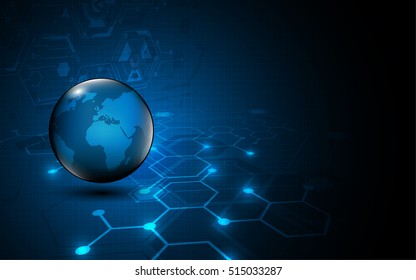 Abstract Global Technology System Innovation Concept Stock Vector ...