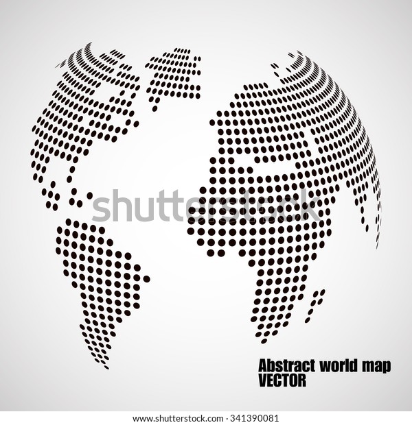 Abstract Globe Earth Round Dots Vector Stock Vector (Royalty Free ...