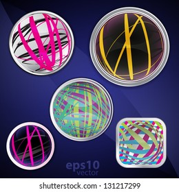 Abstract Glossy Buttons Stock Vector (Royalty Free) 131217299 ...