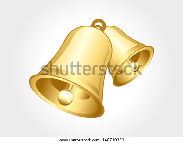 Abstract Glossy Golden Bell Vector Illustration Stock Vector (Royalty ...