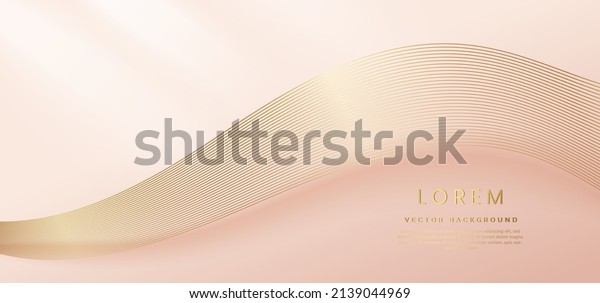 Abstract Gold Curved Lines Elegant On Stock Vector (Royalty Free ...
