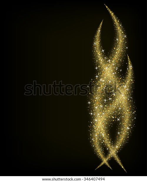 Abstract Gold Dust Glitter Star Wave Stock Vector (Royalty Free ...