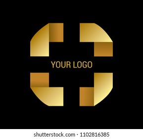 Abstract Gold Logo Design Stock Vector (Royalty Free) 1102816385 ...