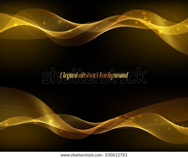 Abstract Gold Luxury Wave Layout Background Stock Vector (Royalty Free ...