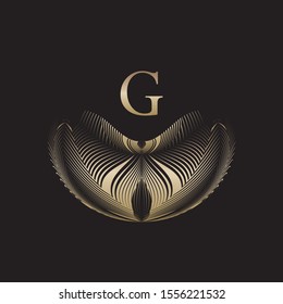 Abstract Gold Monogram Emblem Logo Sign Stock Vector (Royalty Free ...