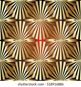 Abstract Gold Seamless Pattern Radial Gold Stock Vector (Royalty Free ...