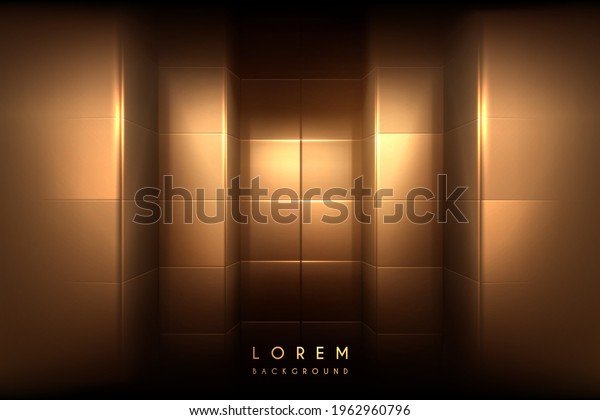 Abstract Gold Square Shapes Background Stock Vector (Royalty Free ...