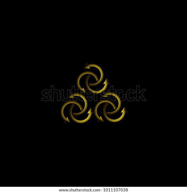 Abstract Gold Symbol Letter Logo Design Stock Vector (Royalty Free ...