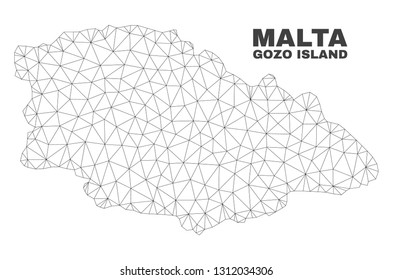 Abstract Gozo Island Map Isolated On Stock Vector (Royalty Free ...