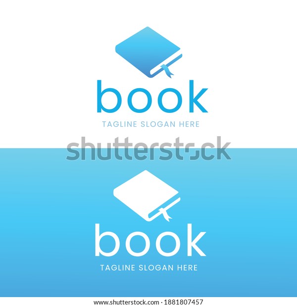 Abstract Gradient Book Logo Tagline Here Stock Vector (Royalty Free ...