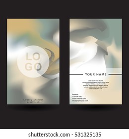 Abstract Gradient Name Card Pastel Tone Stock Vector (Royalty Free ...