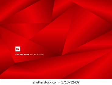 Abstract Gradient Red Low Poly Background Stock Vector (Royalty Free ...