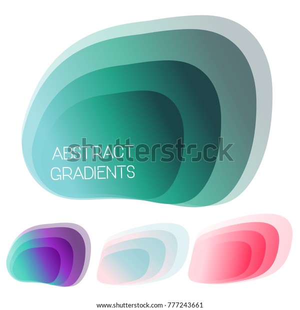 Abstract Gradient Shapes Multi Layered Gradients: vector de stock ...