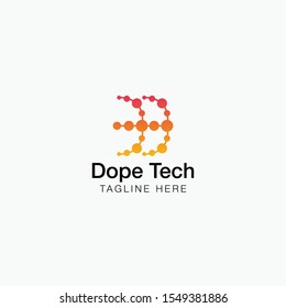 Abstract Gradients Dope Digital Multimedia Logo Stock Vector (Royalty ...
