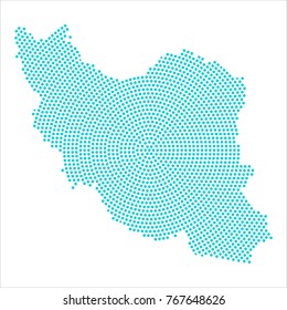Abstract Graphic Iran Map Point Blue Stock Vector (Royalty Free) 1337262476