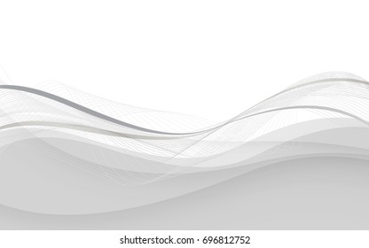 Abstract Gray Background Wave Vector Illustration Stock Vector (Royalty ...