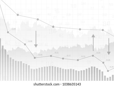 Abstract Gray Financial Chart Trend Line Stock Vector (Royalty Free ...