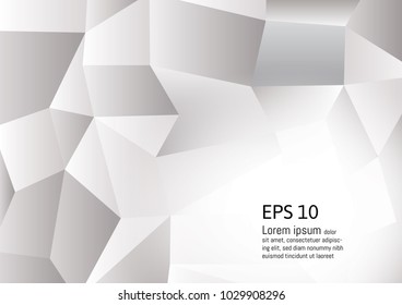 Abstract Gray White Color Polygon Background Stock Vector (Royalty Free ...