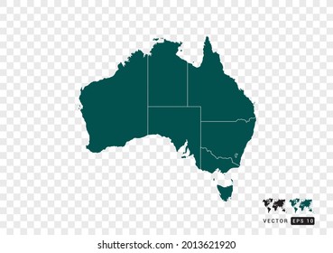 Abstract Green Australia Map Design Vector Stock Vector (Royalty Free ...