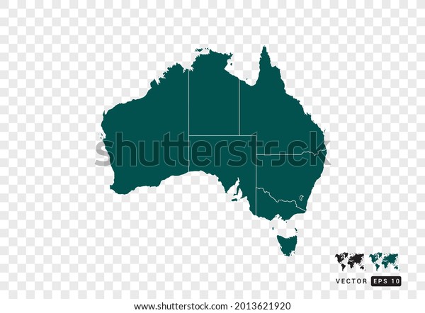 Abstract Green Australia Map Design Vector Stock Vector (Royalty Free ...
