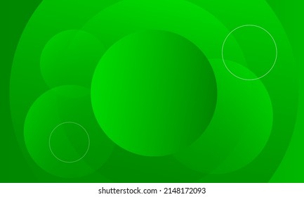 Abstract Green Background Circles Vector Illustration Stock Vector ...