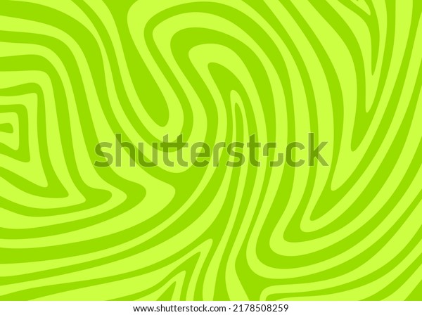 Abstract Green Background Hypnotic Wavy Lines Stock Vector (Royalty ...