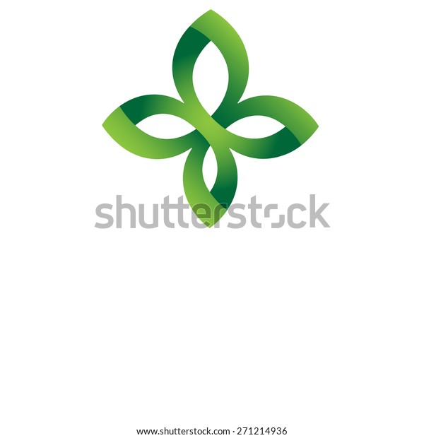 Abstract Green Background Logo Design White Stock Vector (Royalty Free ...