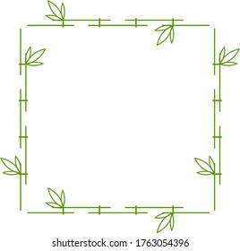 Abstract Green Bamboo Square Frame Stock Vector (Royalty Free ...