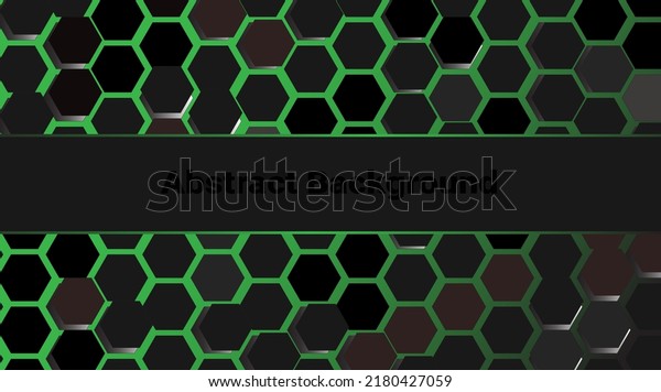 Abstract Green Black Color Combination Background Stock Vector (Royalty ...