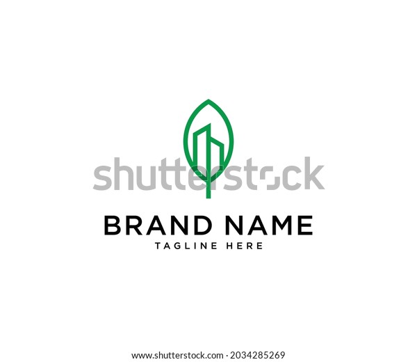 Abstract Green Building Logo Design Vector Stock Vector (Royalty Free ...