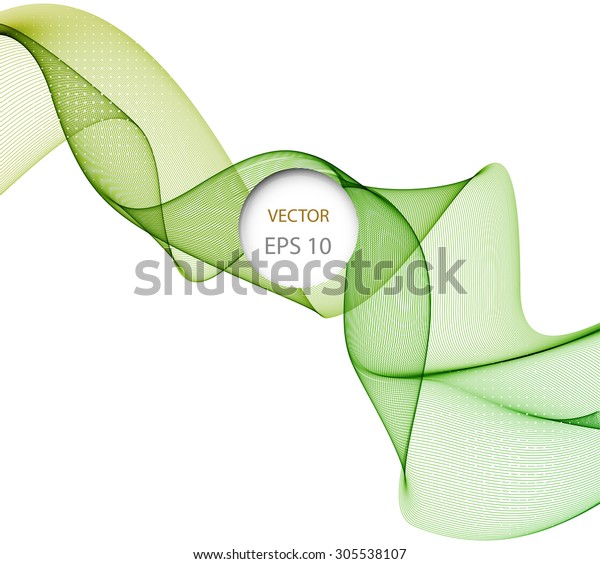 Abstract Green Color Wave Stock Vector (Royalty Free) 305538107 ...