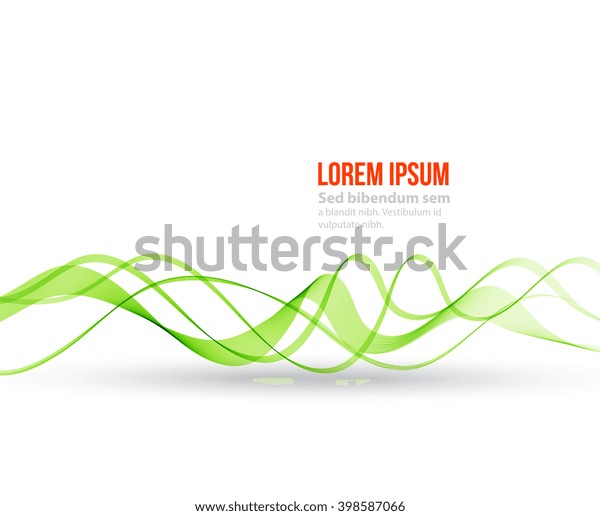 Abstract Green Color Wave Design Element Stock Vector (Royalty Free ...
