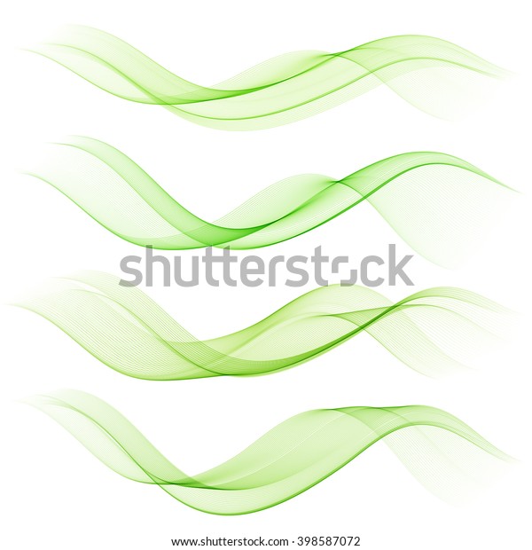 Abstract Green Color Wave Design Element 스톡 벡터(로열티 프리) 398587072