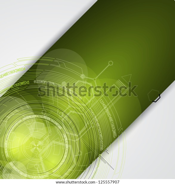 Abstract Green Computer Technology Business Background Stock Vector ...