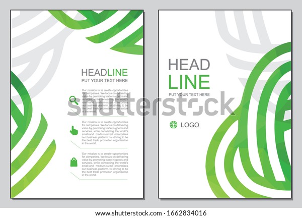 Abstract Green Element Cover Page Template Stock Vector (Royalty Free ...