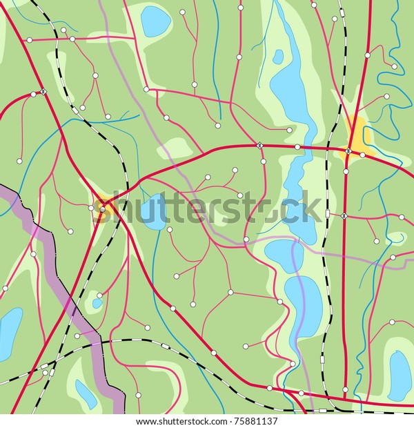 Abstract Green Geography Map Stock Vector (Royalty Free) 75881137 ...