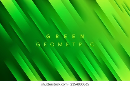 Abstract Green Geometric Design Various Overlapping Stock Vector ...