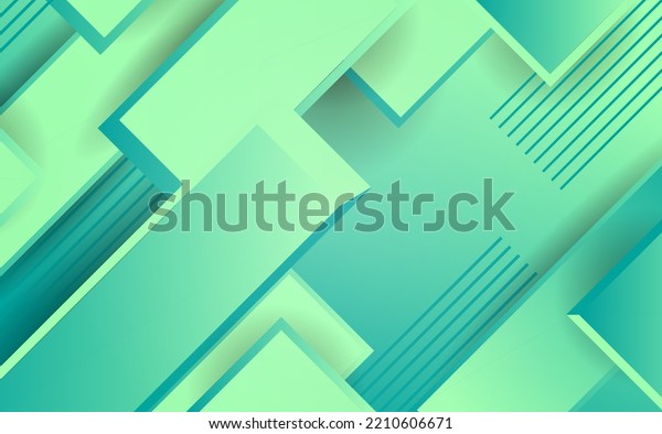 Abstract Green Geometric Shapes Background Stock Vector (Royalty Free ...