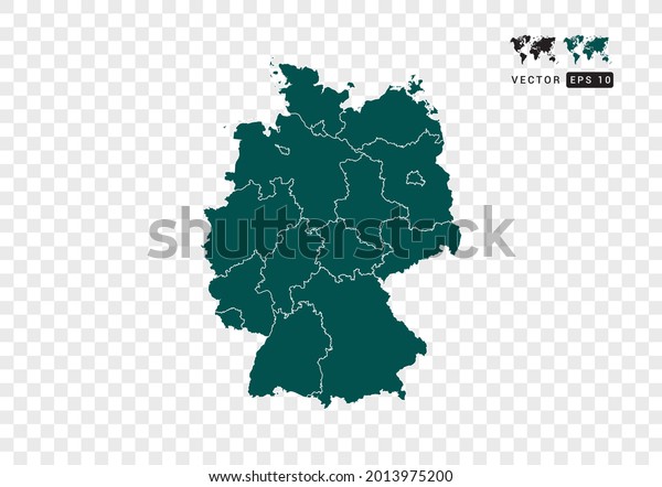Abstract Green Germany Map Design Vector Stock Vector (Royalty Free ...