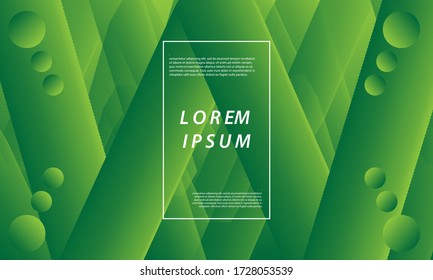 Abstract Green Gradient Geometric Shapes Background Stock Vector ...