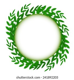 Abstract Green Grass Circle Frame Vector Stock Vector (Royalty Free ...