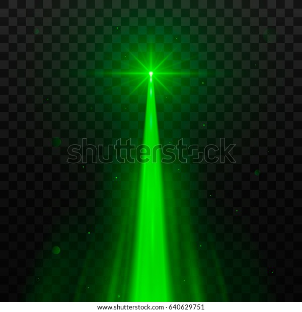 Abstract Green Laser Beam Isolated On Stock Vector (Royalty Free ...