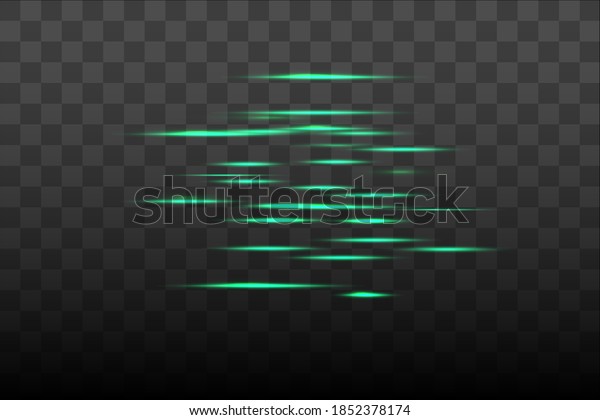 Abstract Green Laser Beam Transparent Isolated Stock Vector (Royalty ...