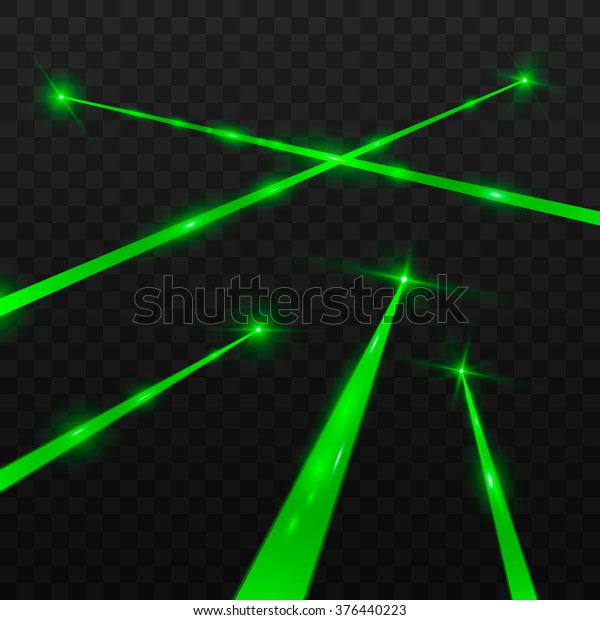 Abstract Green Laser Beams Isolated On Stock Vector (Royalty Free ...