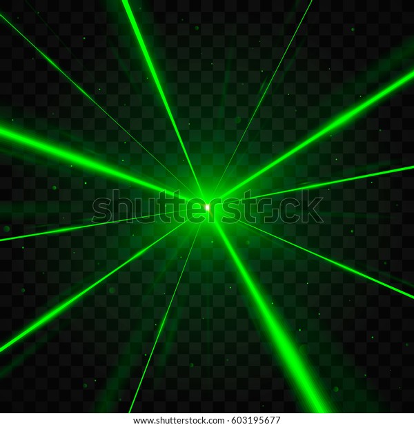 Abstract Green Laser Beams Isolated On Stock Vector (Royalty Free ...