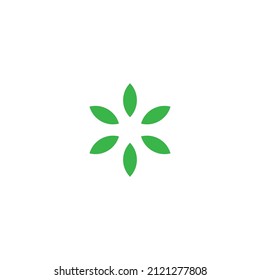 Abstract Green Leaf Logo Icon Vector Stock Vector (Royalty Free ...