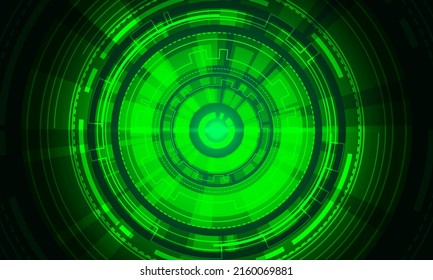Abstract Green Light Circle Circuit Data Stock Vector (Royalty Free ...