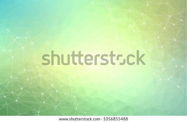 Abstract Green Light Geometric Polygonal Background Stock Vector ...
